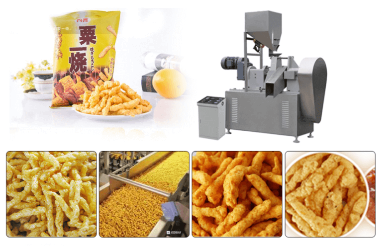Snack Food Fried Nik Naks Fried Cheetos Extruder Machine With Frying ...