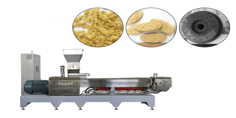 Soya Protein Making Machine Extruded Soy Nuggets Production Line 55 ...
