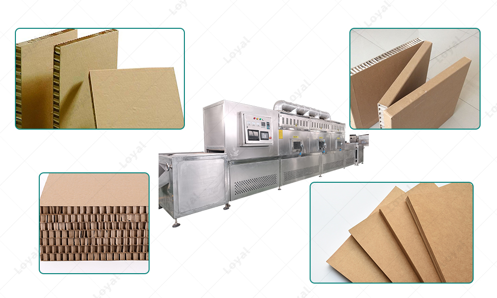 Microwave equipment drying cardboard - Shandong Loyal Industrial Co.,Ltd.